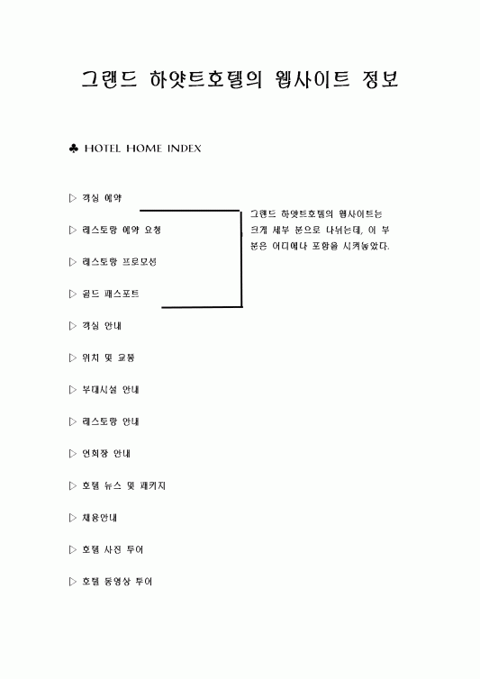 [호텔실무세미나]그랜드 하얏트 호텔에 관한 모든 것.
