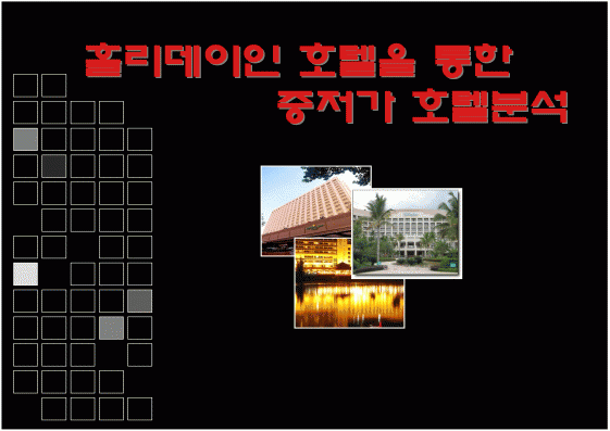 홀리데이이인 호텔을 통한 중저가호텔 분석
