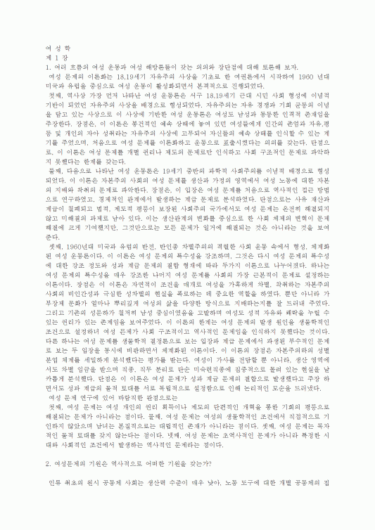 여성 성역할 사회화 한국 사회 구조와 여성문제