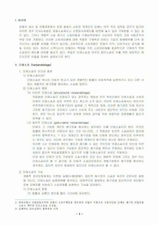 단체 소송에 관한 리포트.hwp