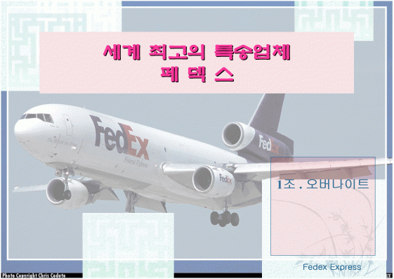 세계 최고의 특송업체 페덱스