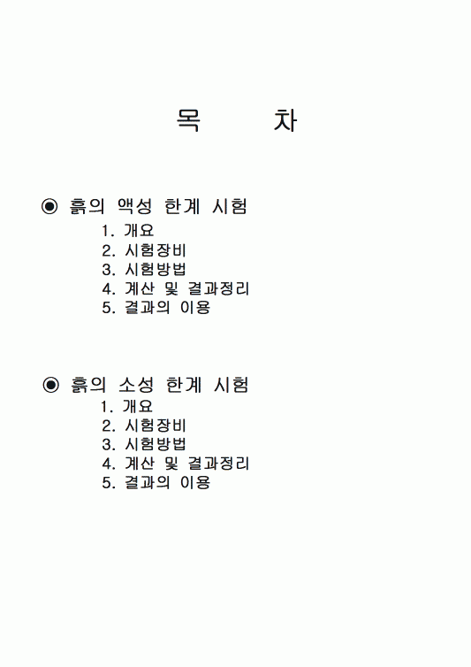 흙의 액성한계 시험 및 소성한계 시험에 대하여