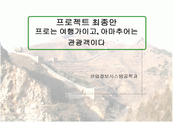 OR 경영과학 활용 프로젝트 중국여행계획 세우기