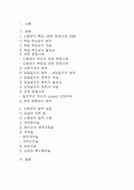 [국제무역] 신용장에 대하여 (특성, 원칙, 이론 등등)