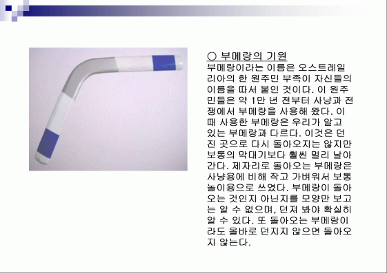 부메랑의 원리 (양력의 적용사례)