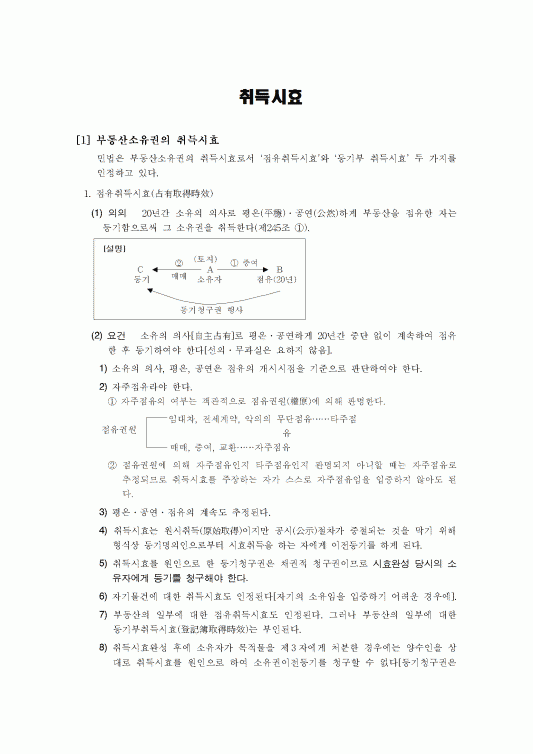 [법학] 취득시효