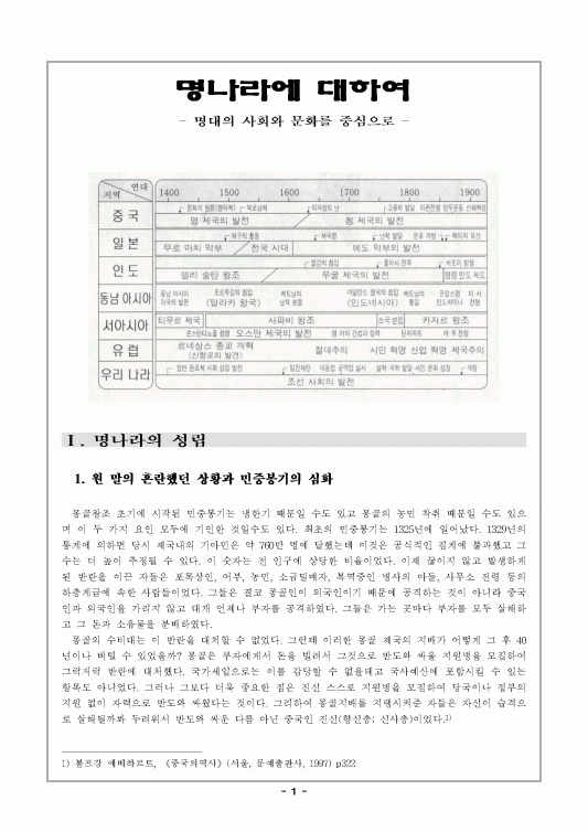 『주원장전』과 明나라