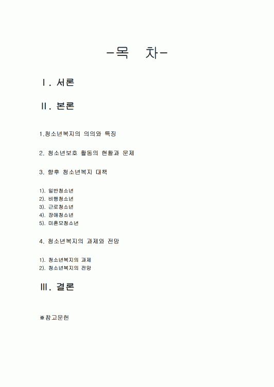청소년복지전망,과제