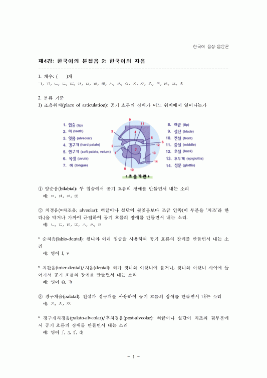 한국어 음성음운론
