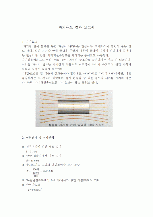 자기유도 결과 보고서