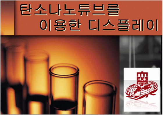 탄소나노튜브를 이용한 디스플레이