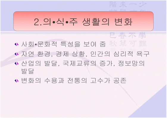 의생활의 변화