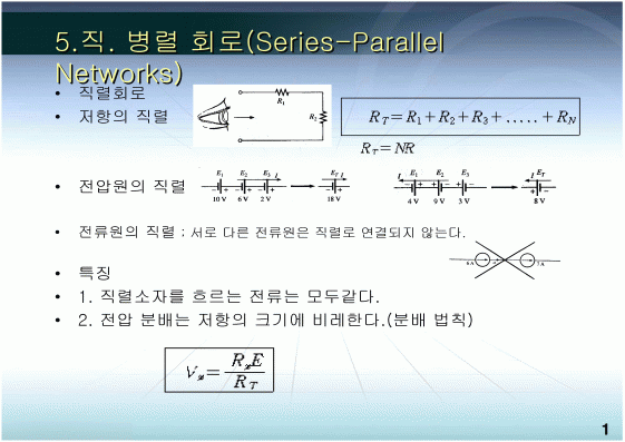 직, 병렬 회로