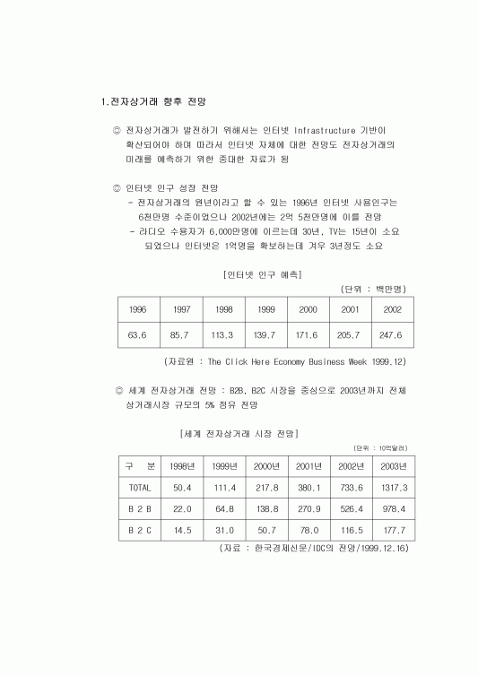 전자상거래 향후 전망