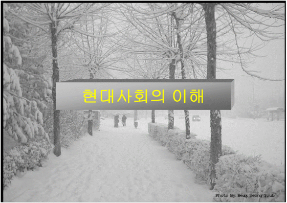 현대 사회의 이해