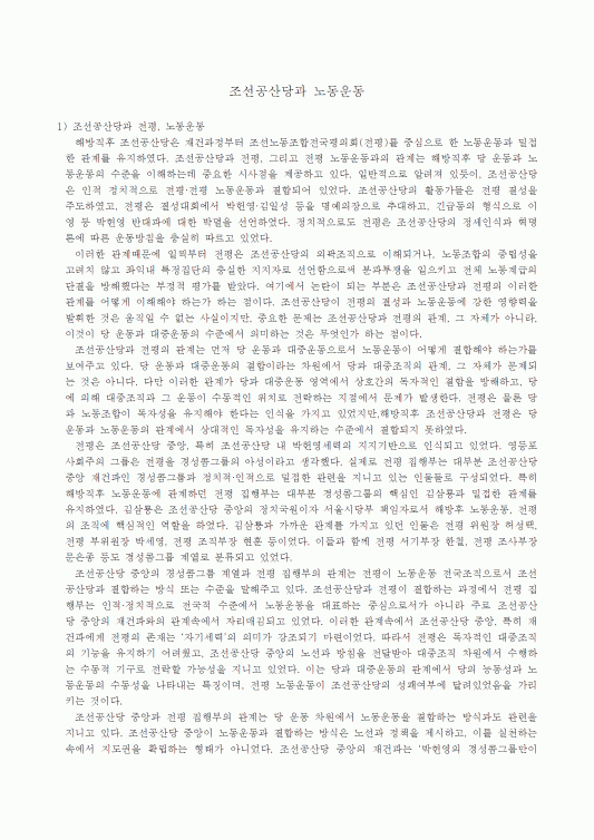 조선공산당과 노동운동
