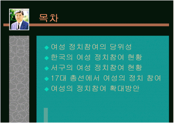 여성의 정치참여, 파워포인트 자료