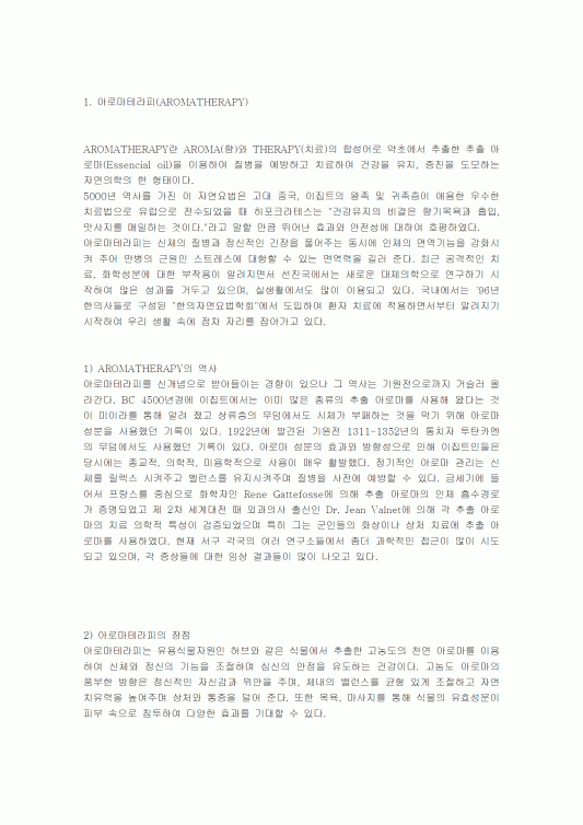 아로마테라피(AROMATHERAPY)