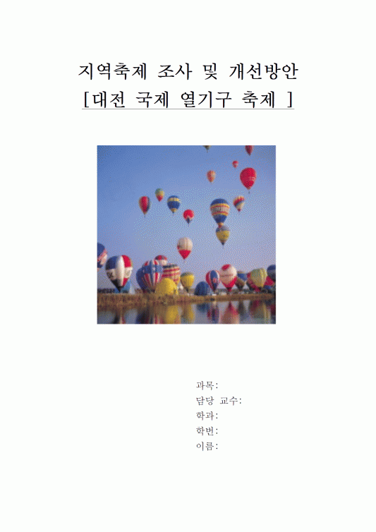 대전 국제 열기구 축제