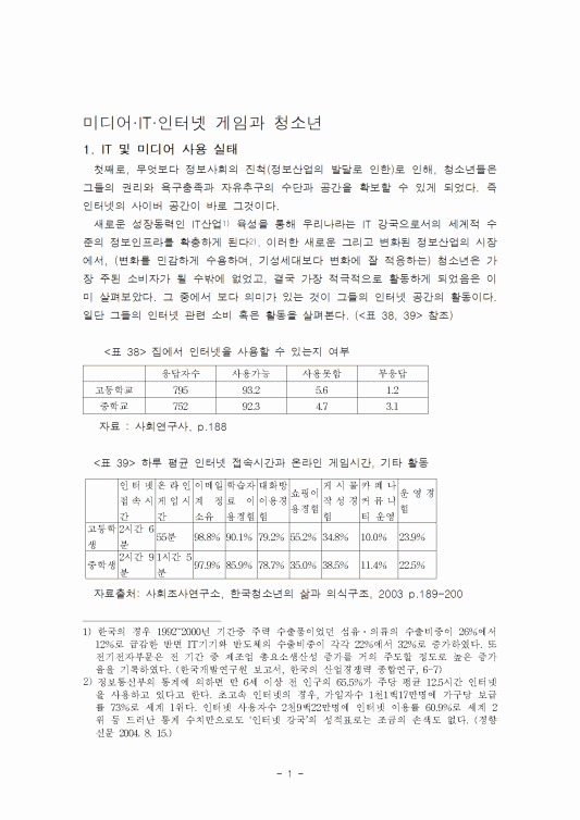 미디어 IT 인터넷과 청소년