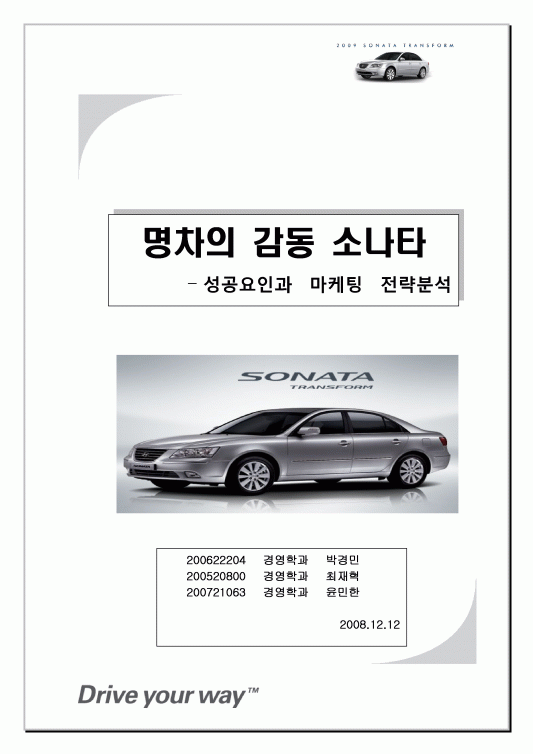 최신판- 현대NF소나타 마케팅 분석