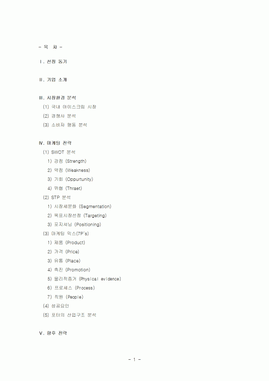 [서비스마케팅]베스킨라빈스 마케팅전략 및 성공요인 분석