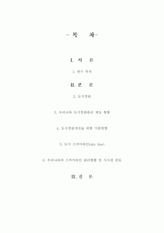 도시경관과 스카이라인 문제