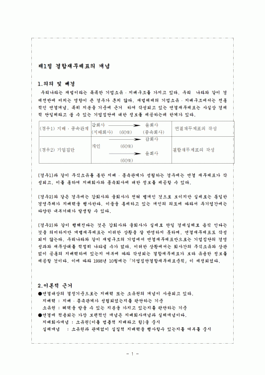 결합재무재표