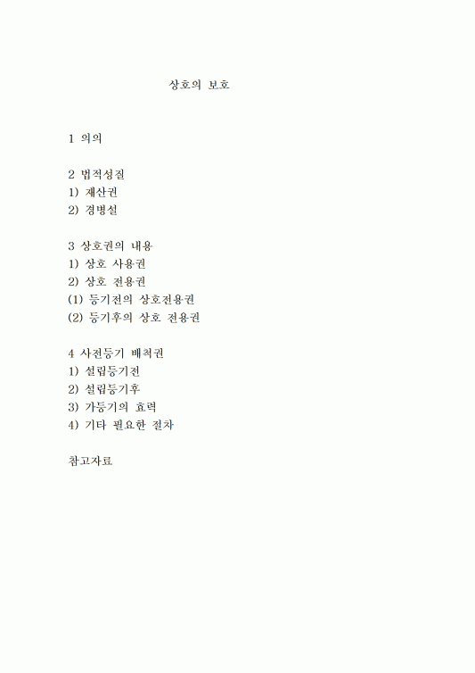 상호권 상호의 보호