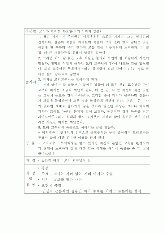 독후감(쉽고, 빠르고, 특이한)