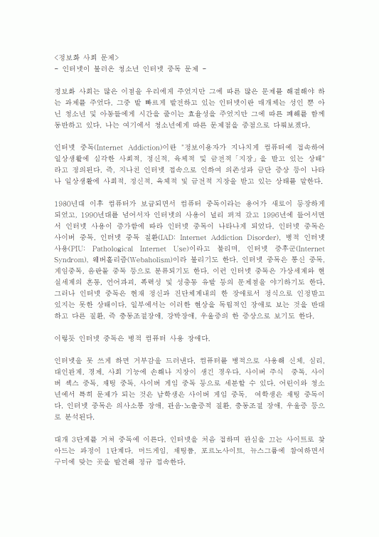정보화 사회 문제