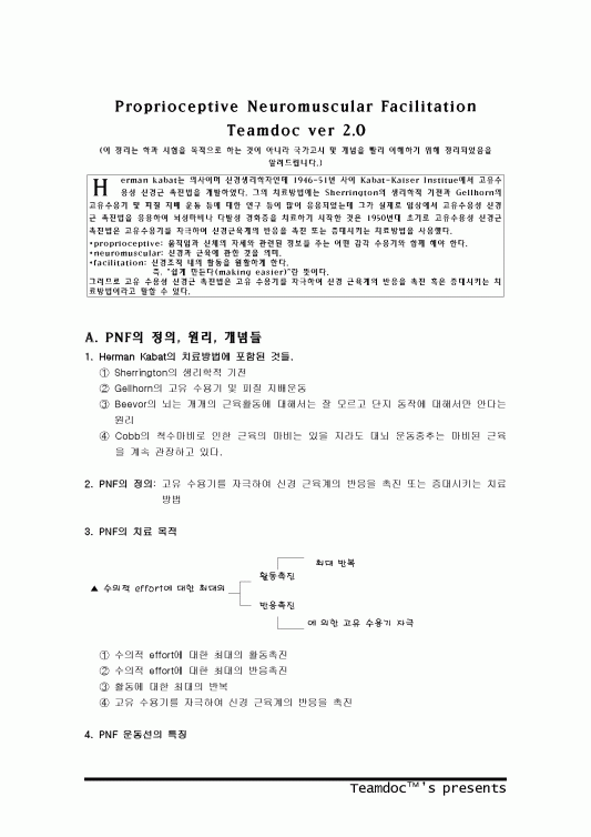 [물리치료] Proprioceptive Neuromuscular Facilitation