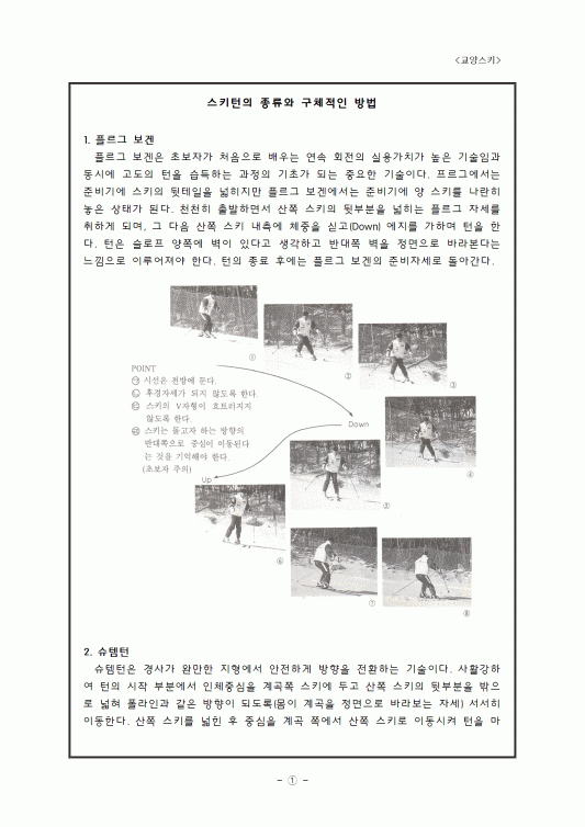 스키턴의 종류와 구체적인 방법