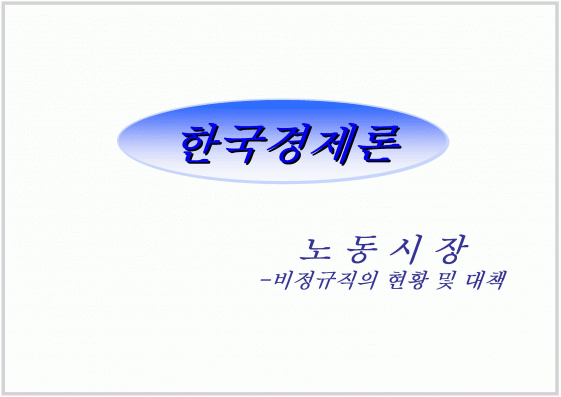 한국의비정규직현황