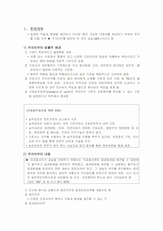 간호관리법적측면