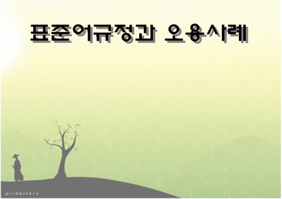 표준어규정과 국어오용사례
