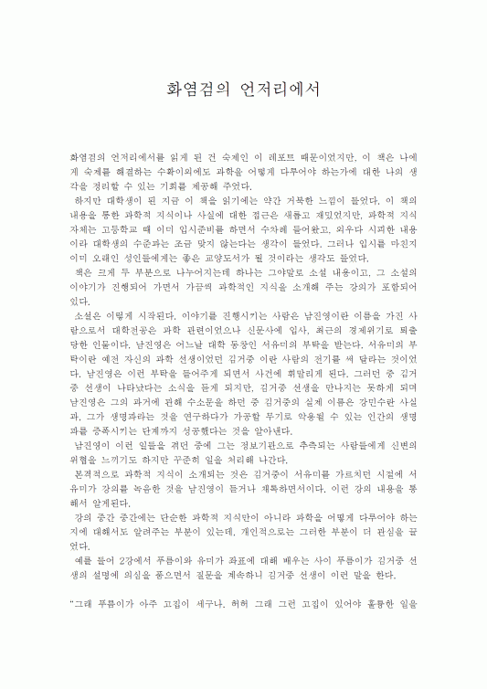 화염검의 언저리에서