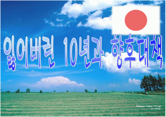 일본 잃어버린10년과 향후대책