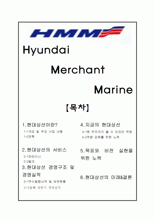 현대상선의 모든것!