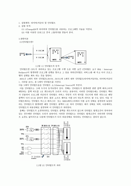 타이머/카운터 및 인터럽트