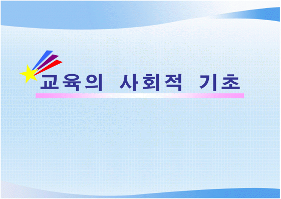 교육과 사회, 교육의 사회적 기초를 주제로 한 교육학개론 과제물