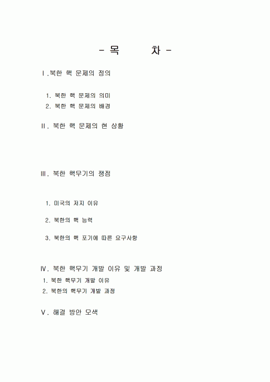북핵문제 레포트 자료