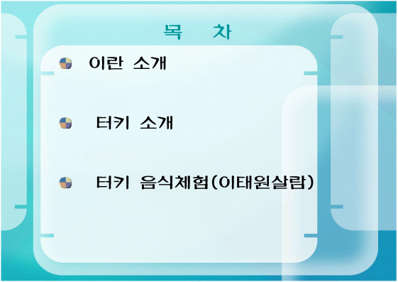 중동의 음식문화(터키,이란)