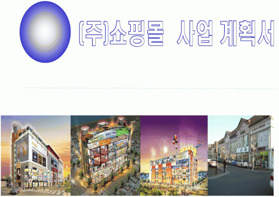 복합쇼핑몰 개발 사업계획서