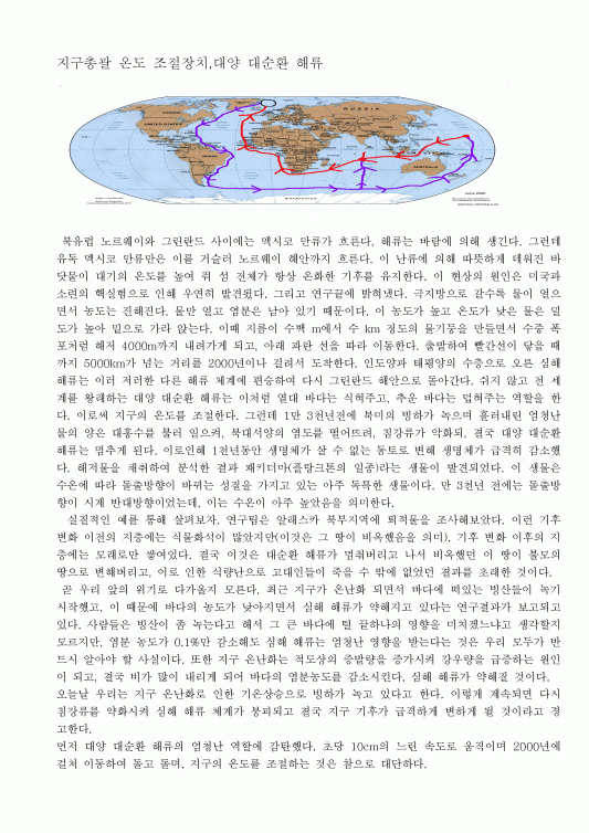 지구총괄온도조절장치(대양대순환해류)