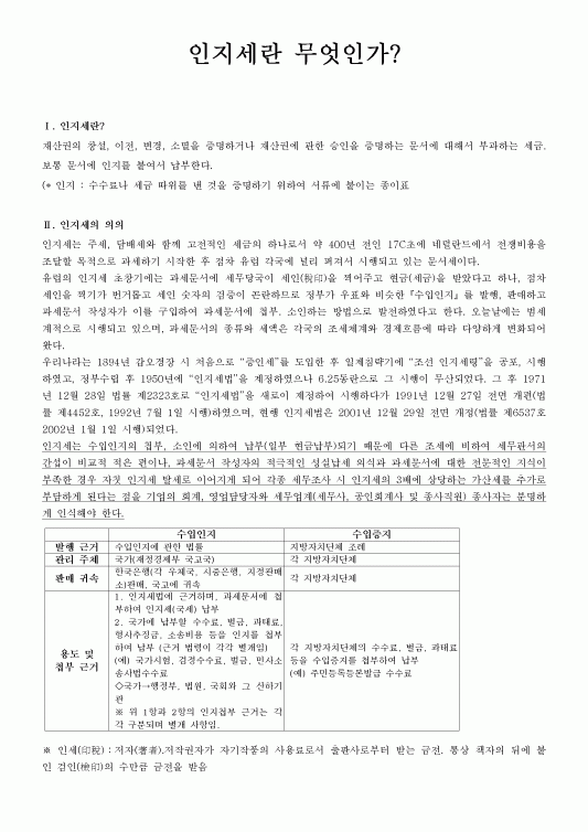 인지세란 무엇인가