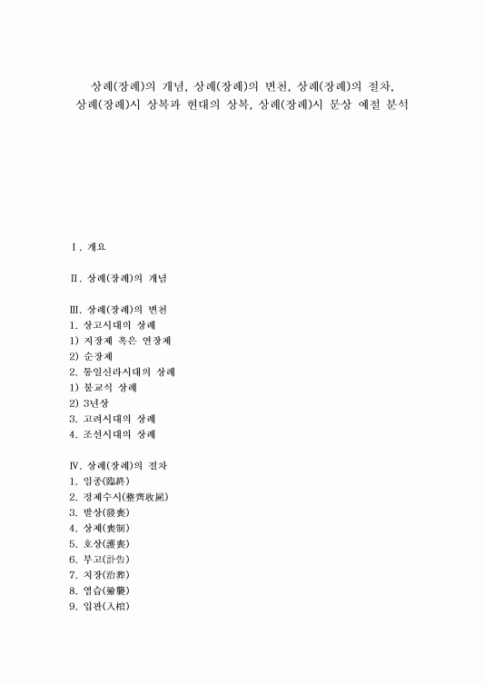 [상례][장례][상례(장례) 절차][상례(장례)시 상복][현대의 상복][상례(장례)시 문상 예절]상례(장례)의 개념, 상례(장례)의 변천, 상례(장례)의 절차, 상례(장례)시 상복과 현대의 상복, 상례(장례)시 문상 예절
