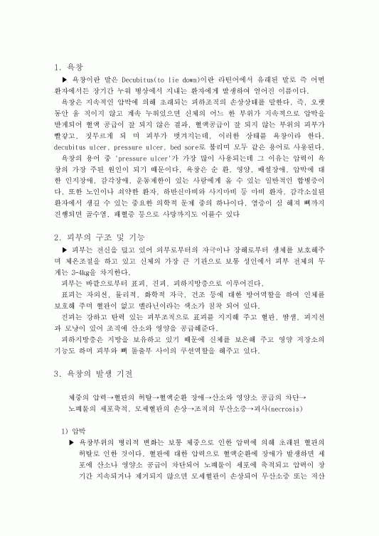 욕창(Decubitus(to lie down)