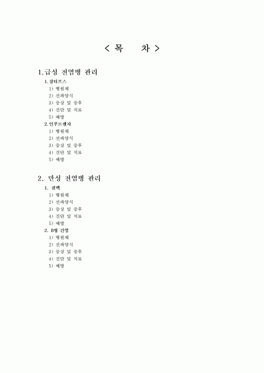 [공중보건]전염병 관리
