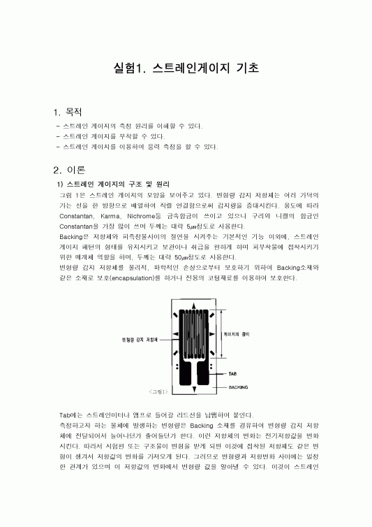 스트레인게이지 기초
